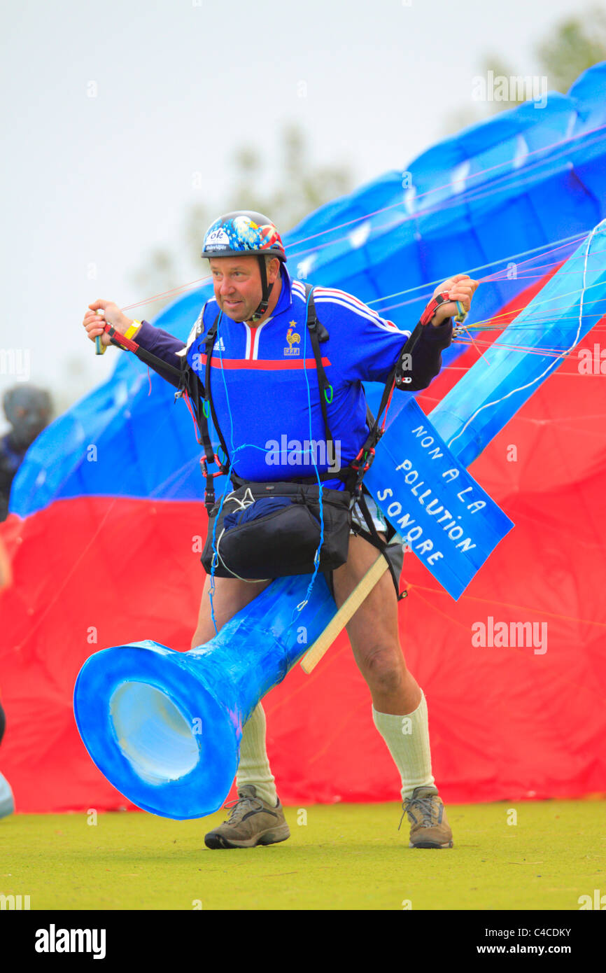 Paraglider's costume contest at Coupe Icare 2010, Saint Hilaire du ...