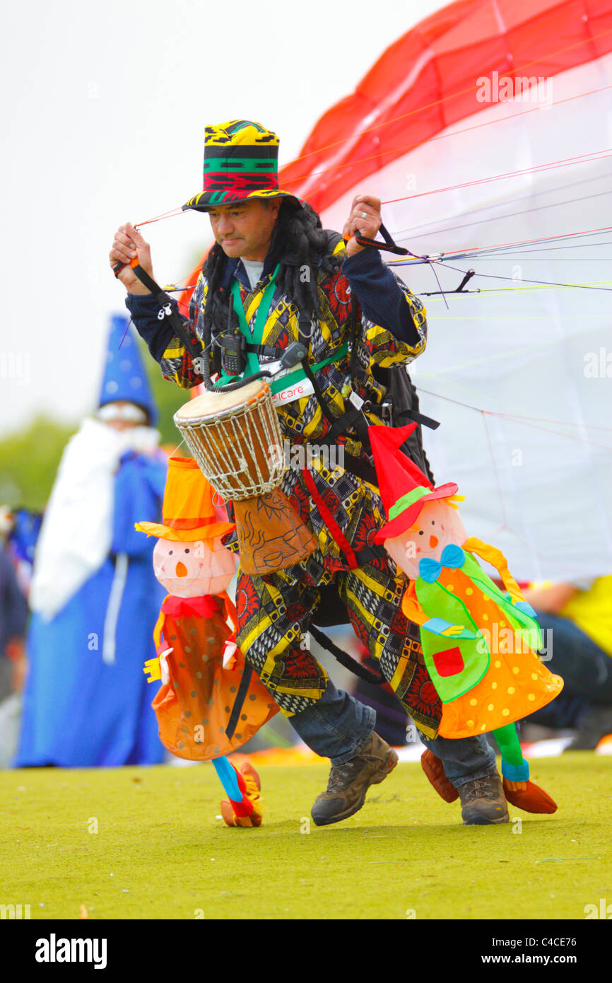 Paraglider's costume contest at Coupe Icare 2010, Saint Hilaire du ...