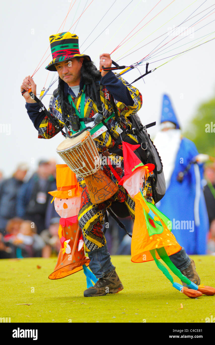 Paraglider's costume contest at Coupe Icare 2010, Saint Hilaire du ...
