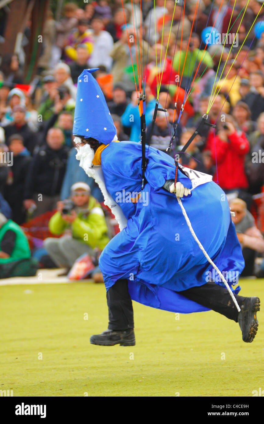 Paraglider's costume contest at Coupe Icare 2010, Saint Hilaire du ...