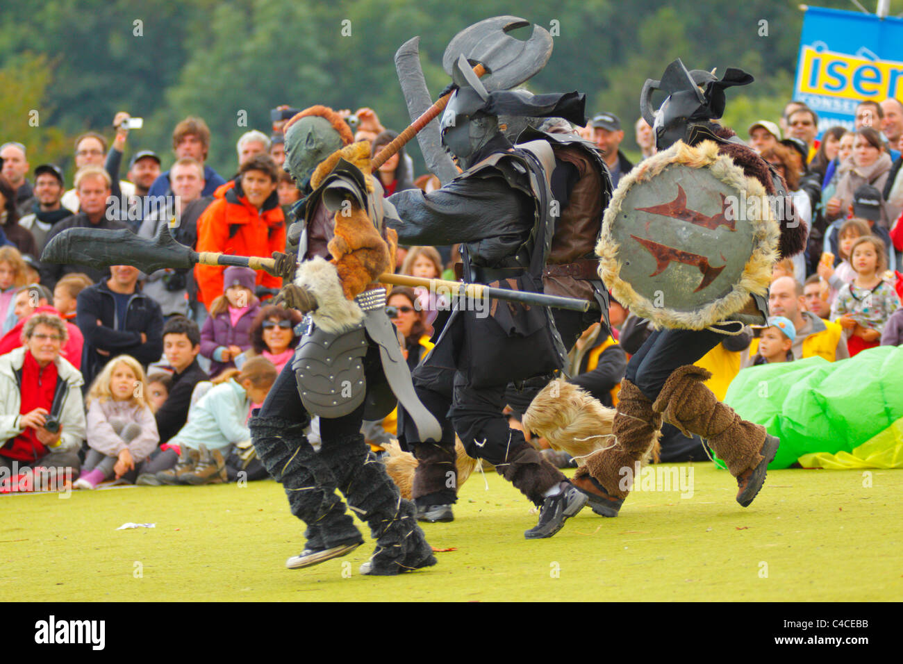 Paraglider's costume contest at Coupe Icare 2010, Saint Hilaire du ...