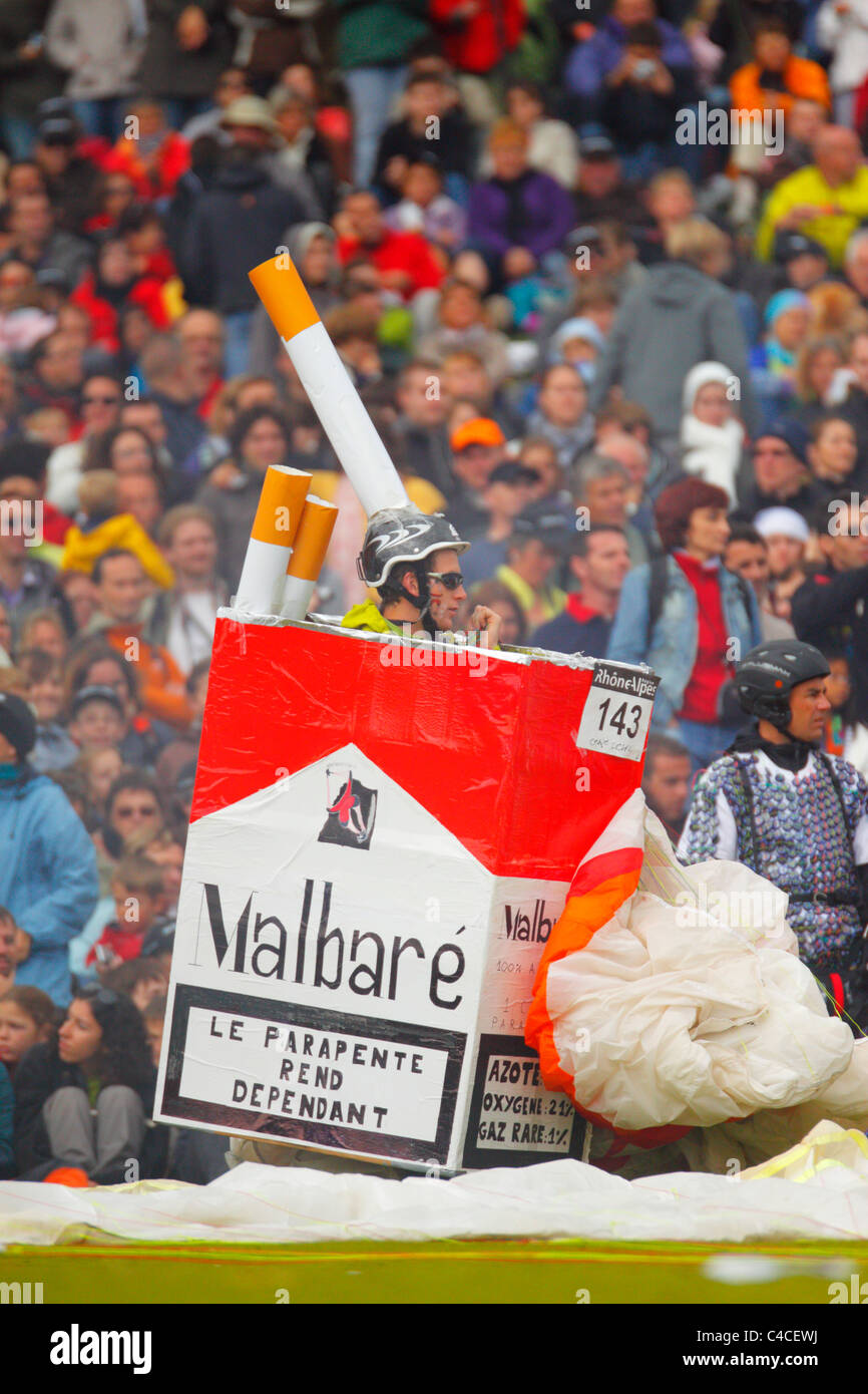 Paraglider's costume contest at Coupe Icare 2010, Saint Hilaire du ...