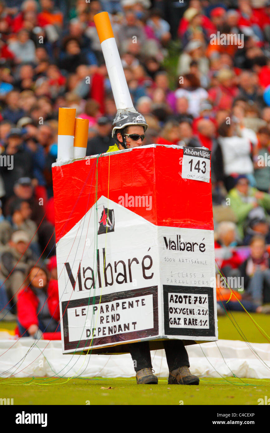 Paraglider's costume contest at Coupe Icare 2010, Saint Hilaire du ...