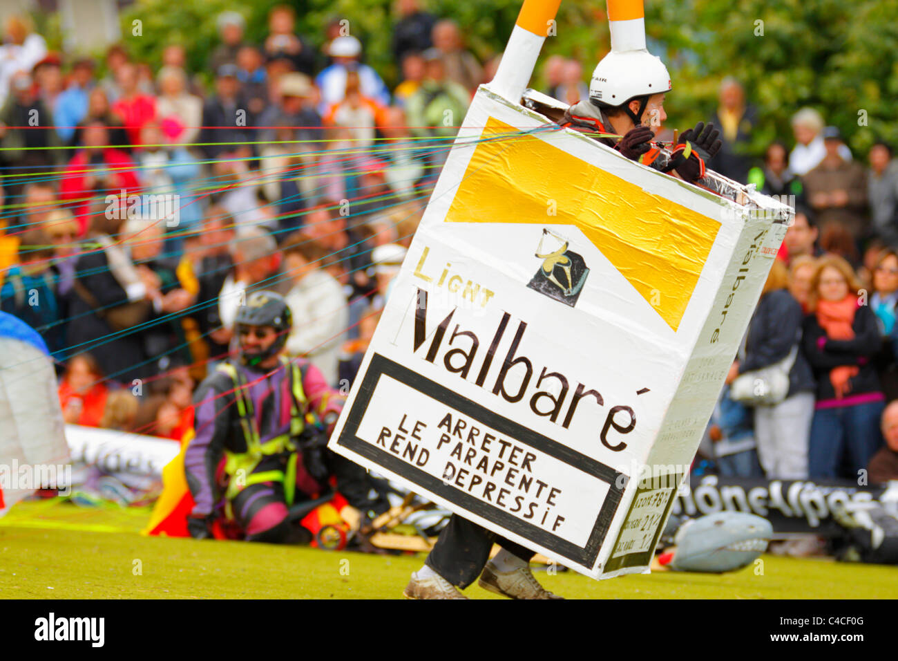 Paraglider's costume contest at Coupe Icare 2010, Saint Hilaire du ...