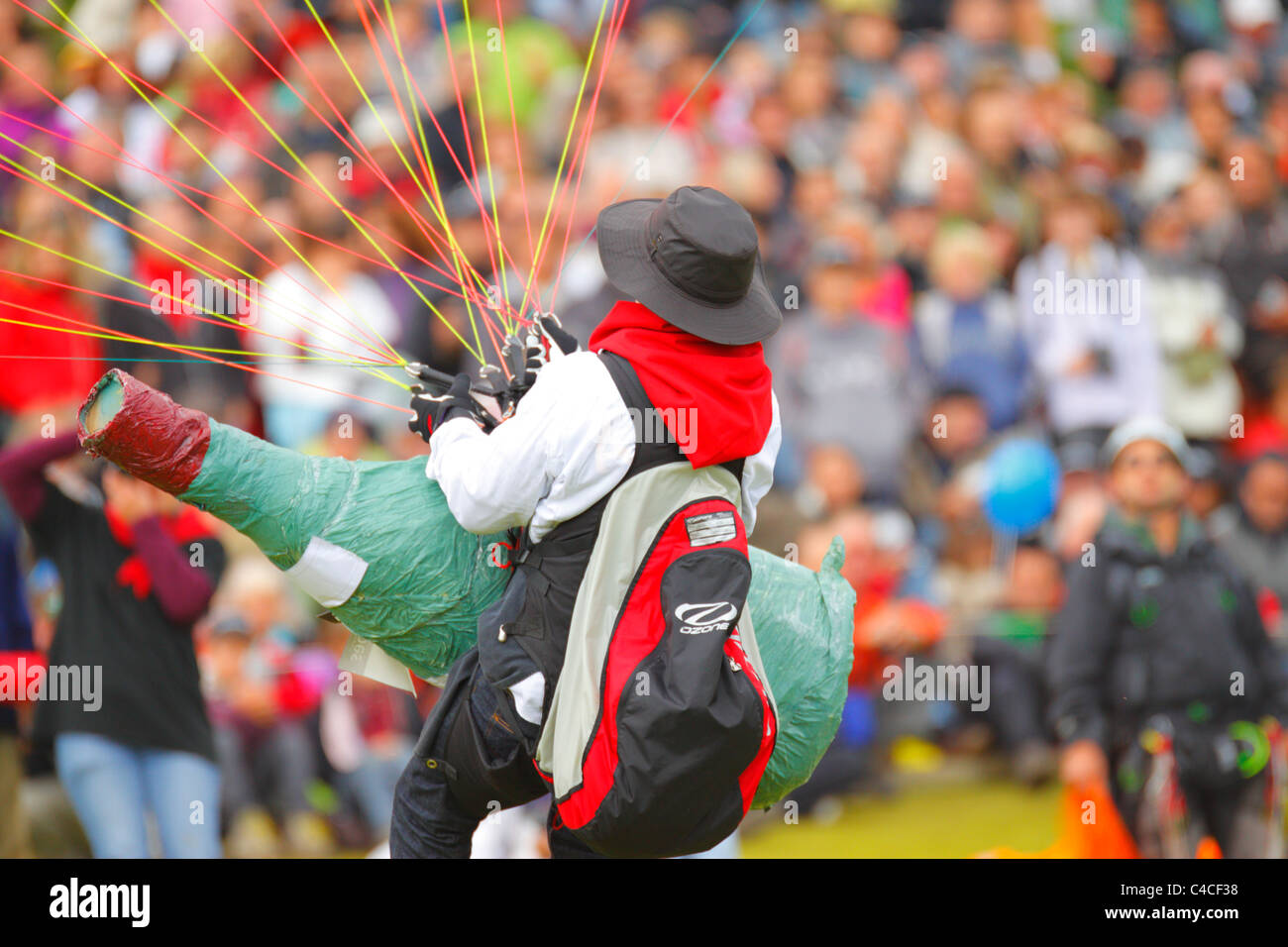 Paraglider's costume contest at Coupe Icare 2010, Saint Hilaire du ...