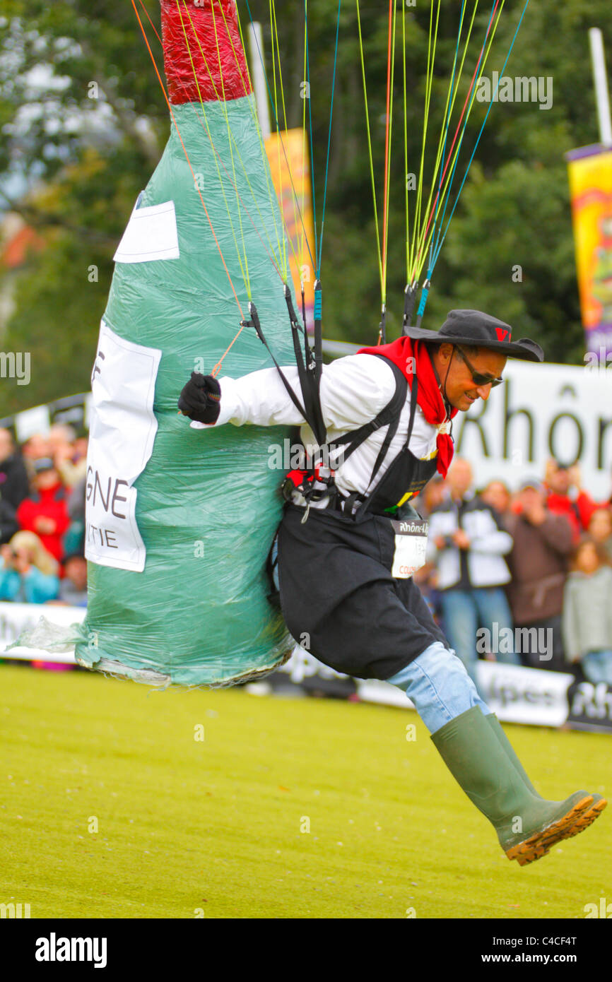 Paraglider's costume contest at Coupe Icare 2010, Saint Hilaire du ...