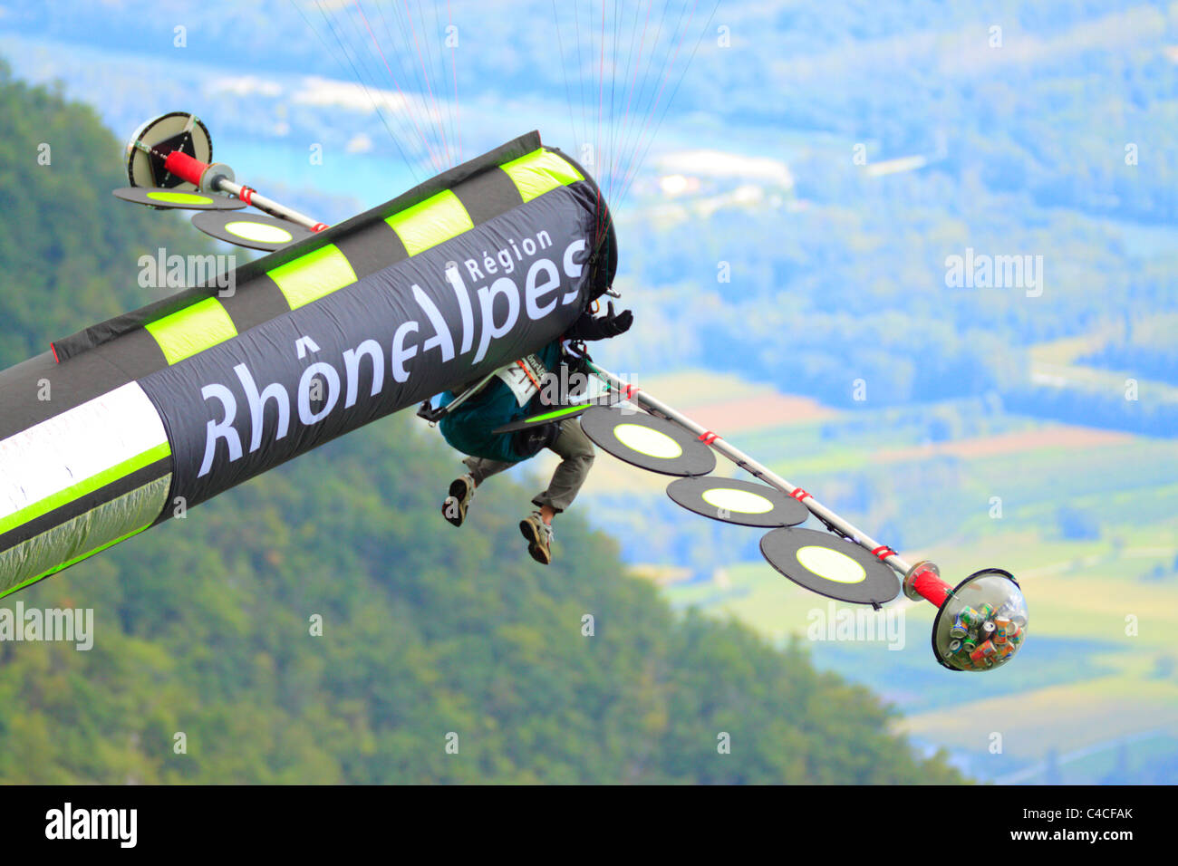 Paraglider's costume contest at Coupe Icare 2010, Saint Hilaire du ...