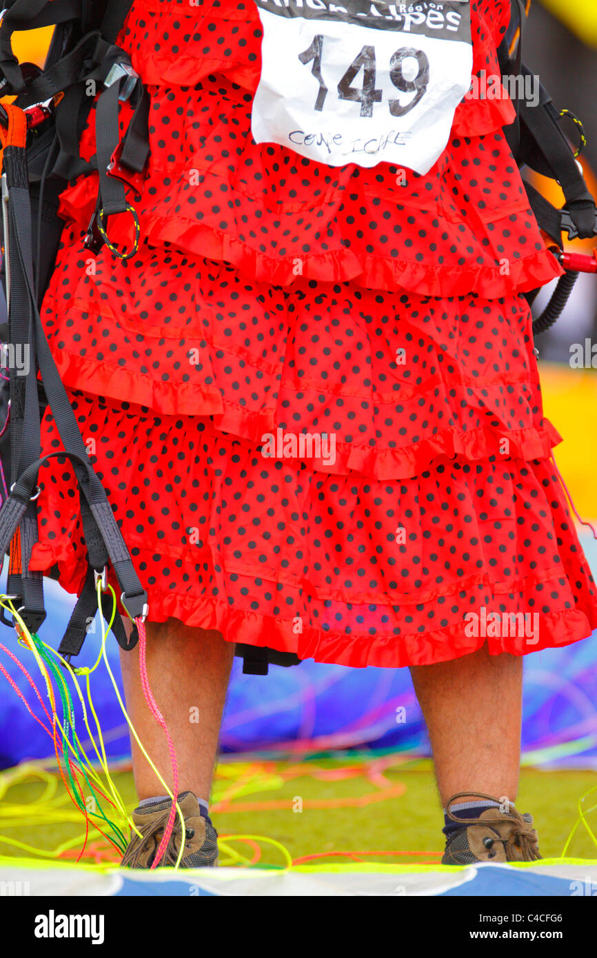 Paraglider's costume contest at Coupe Icare 2010, Saint Hilaire du ...