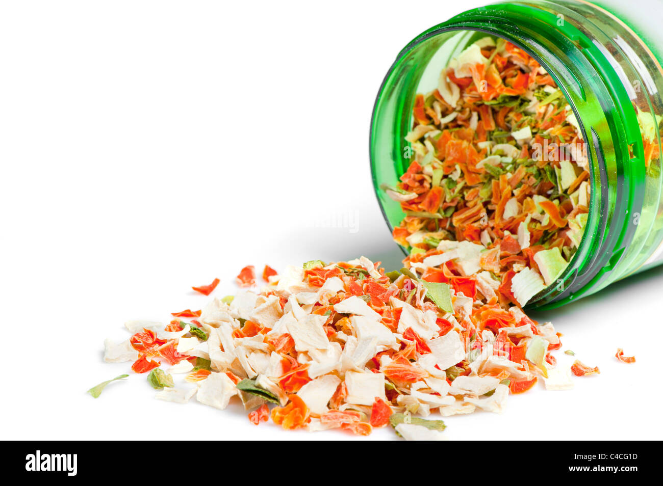 Dry spices. A set of colour dried seasonings isolated on a white ...