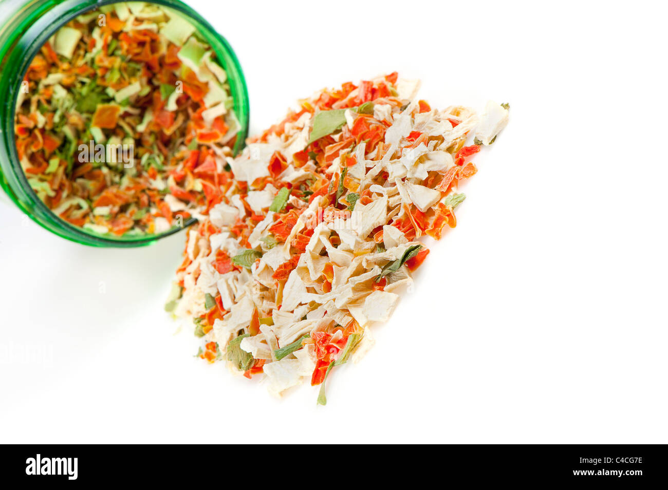 Dry spices. A set of colour dried seasonings isolated on a white ...