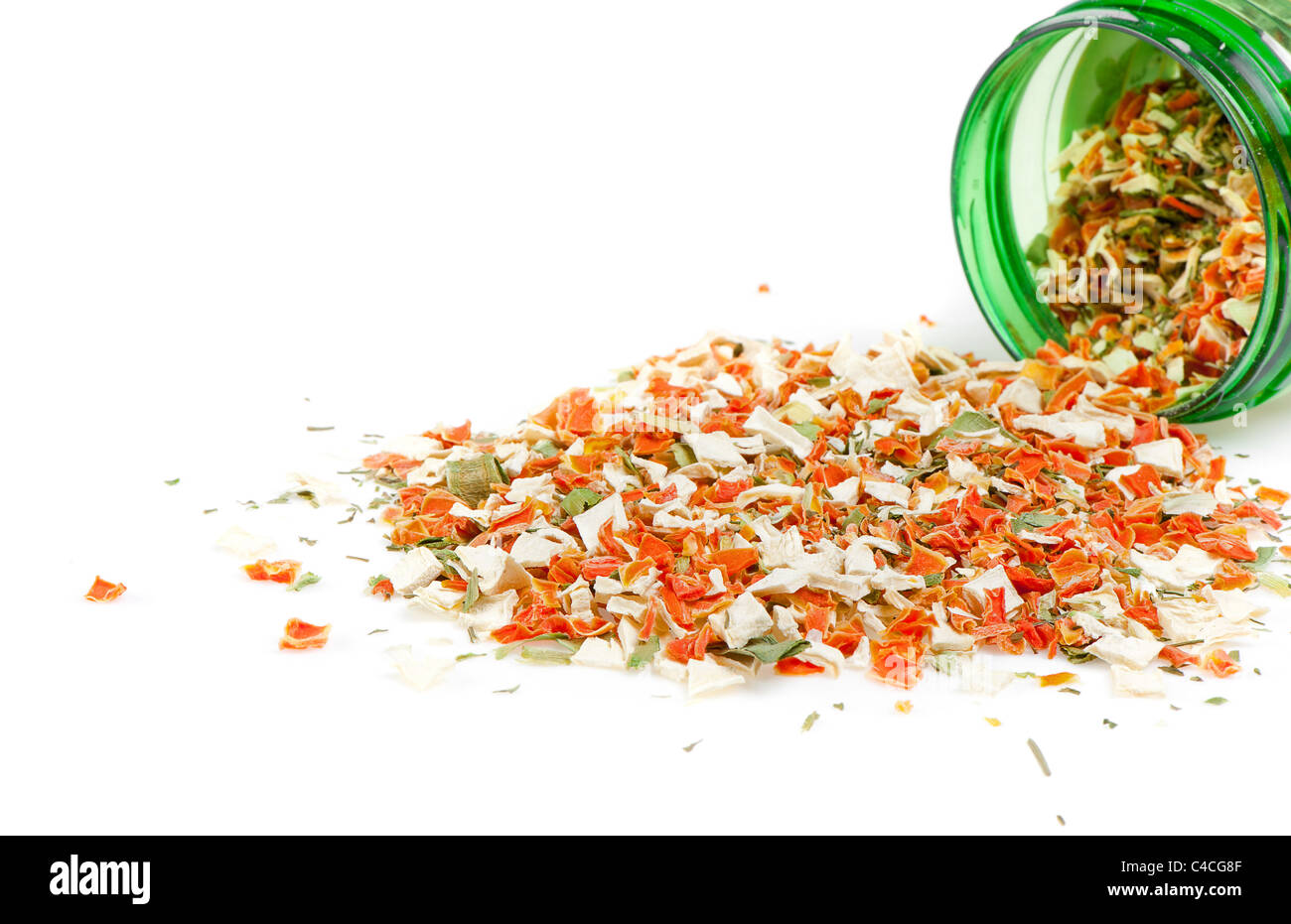 Dry spices. A set of colour dried seasonings isolated on a white ...