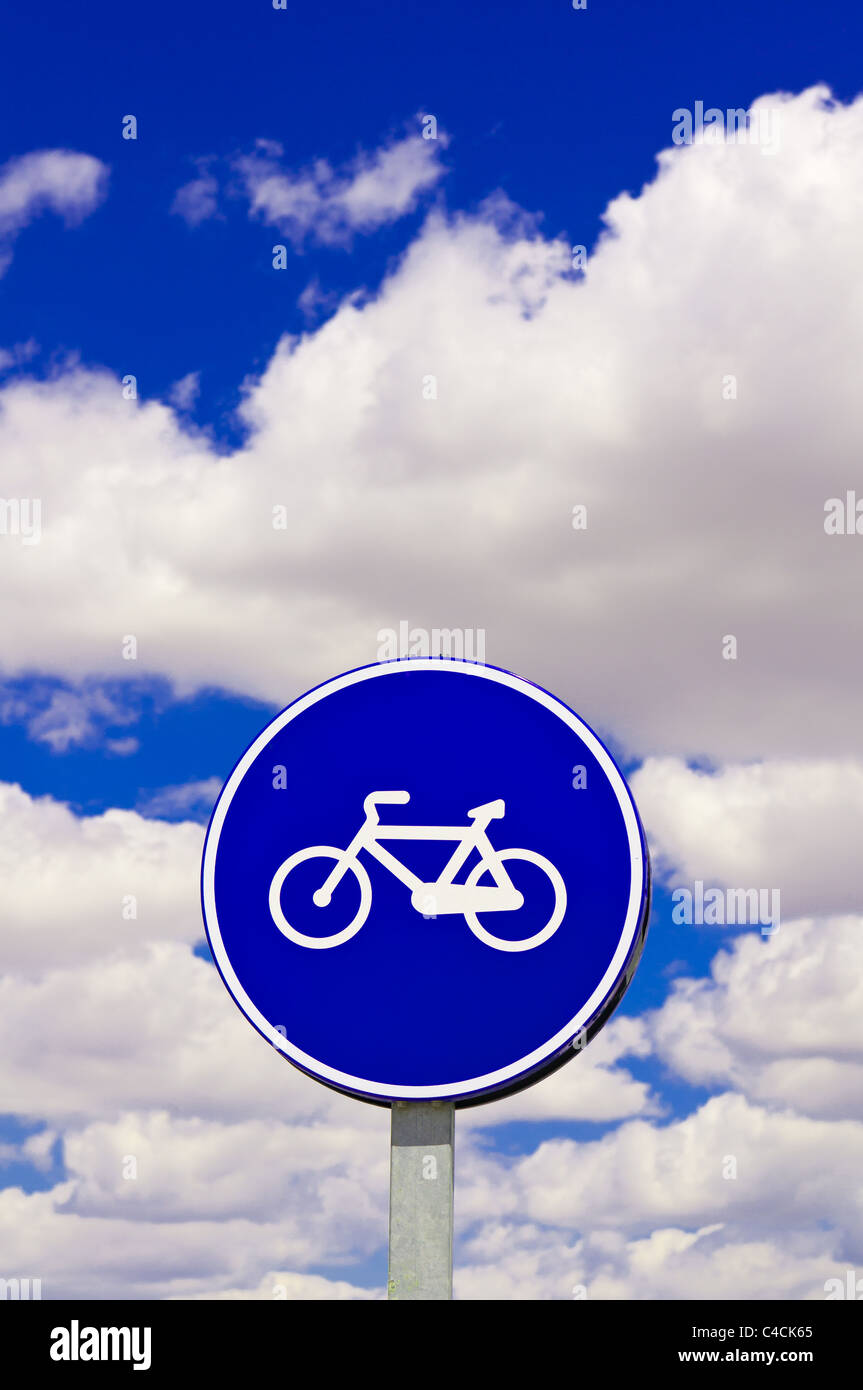 Bicycle traffic sign Stock Photo - Alamy