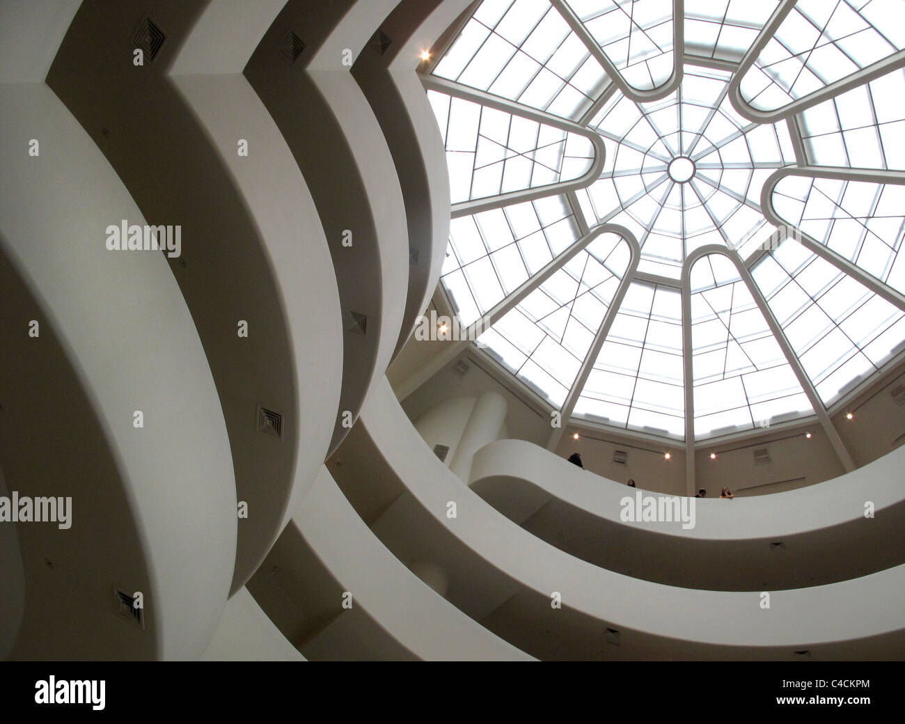 The inside of the Guggenheim museum, designed by Frank Lloyd Wright ...