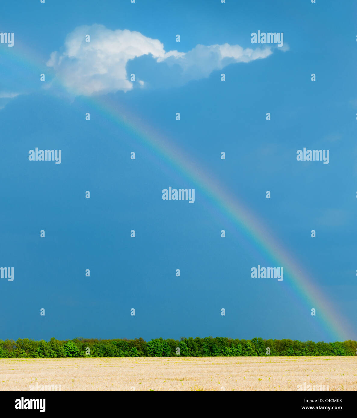 Rainbow. Colorful arc seen in the sky after a rainstorm Stock Photo - Alamy
