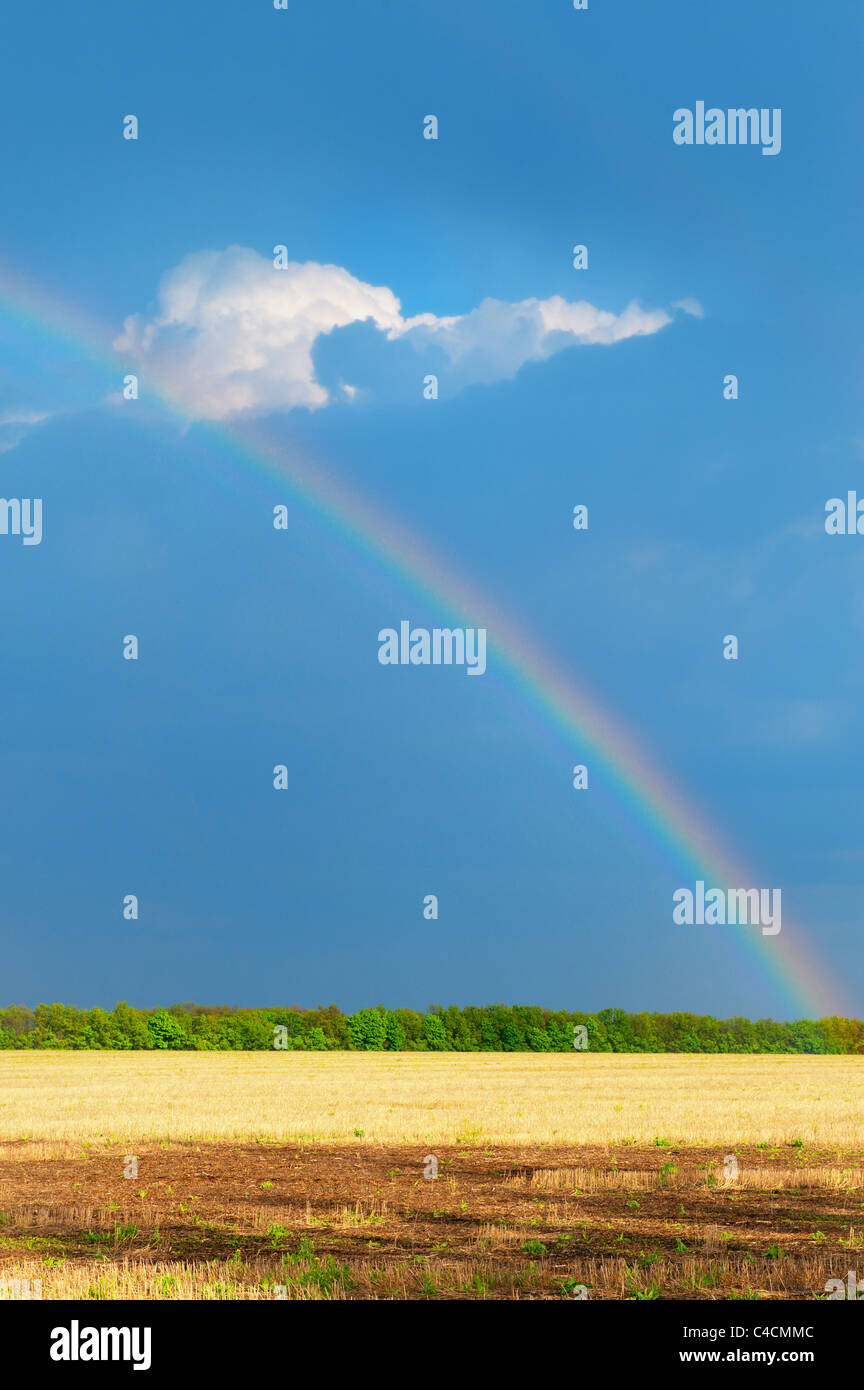 Rainbow. Colorful arc seen in the sky after a rainstorm Stock Photo - Alamy