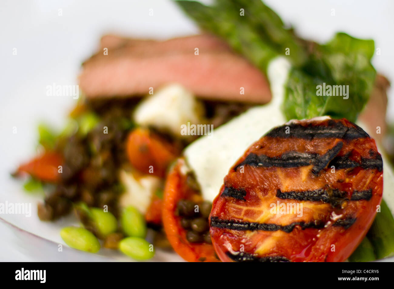 A meat dish prepared by a professional chef Stock Photo - Alamy