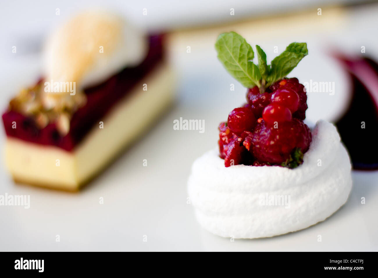 A dessert dish prepared by a professional chef Stock Photo - Alamy