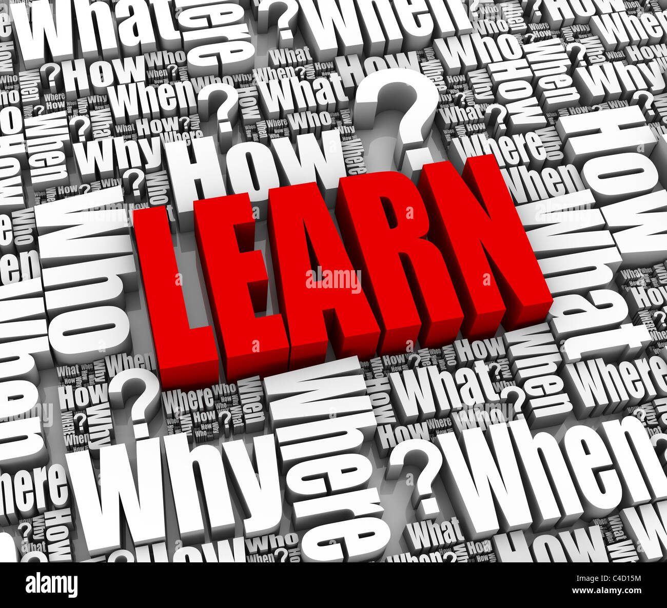 Group of learning related 3D words. Part of a series Stock Photo - Alamy