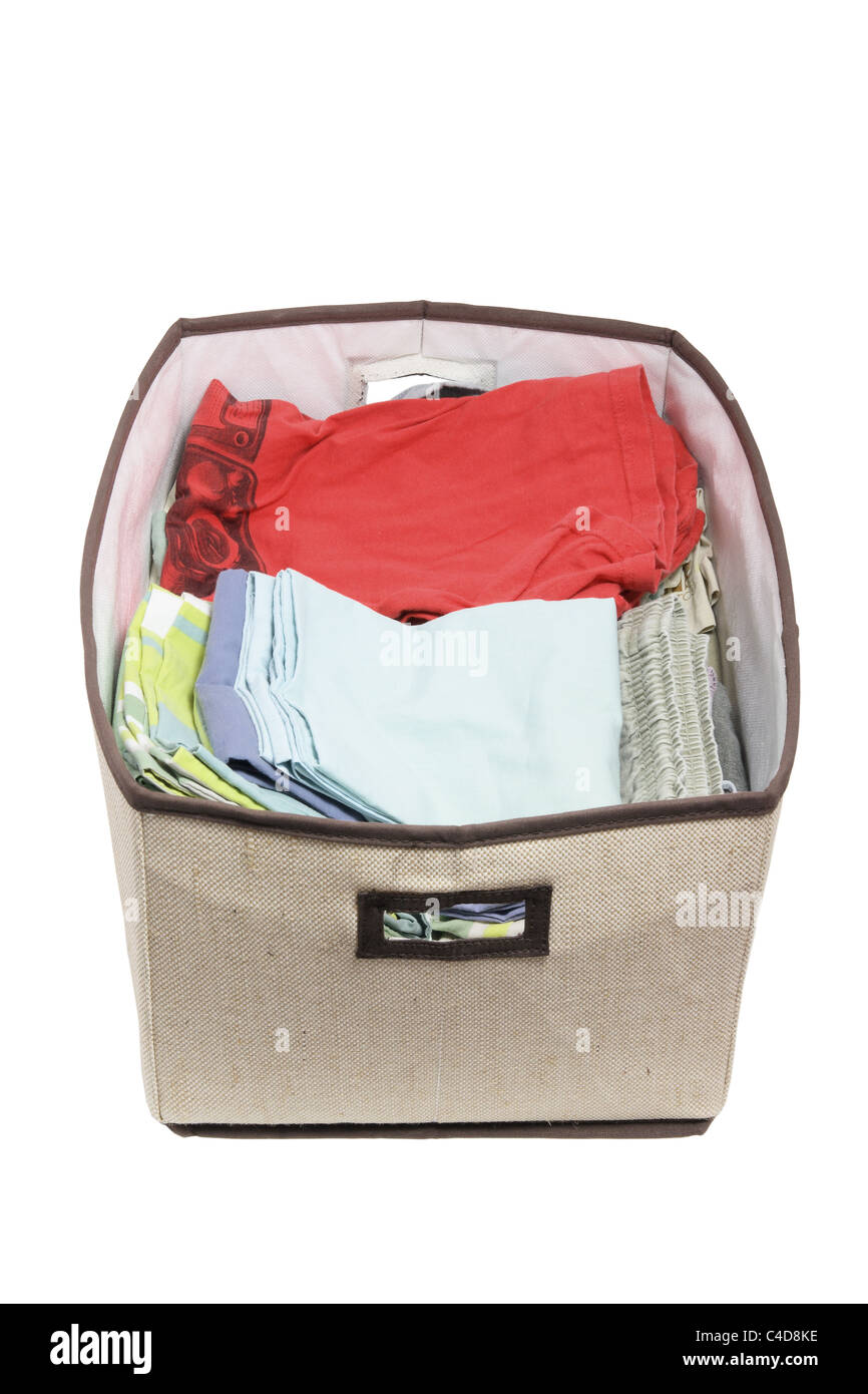 Clothes in Storage Box Stock Photo - Alamy