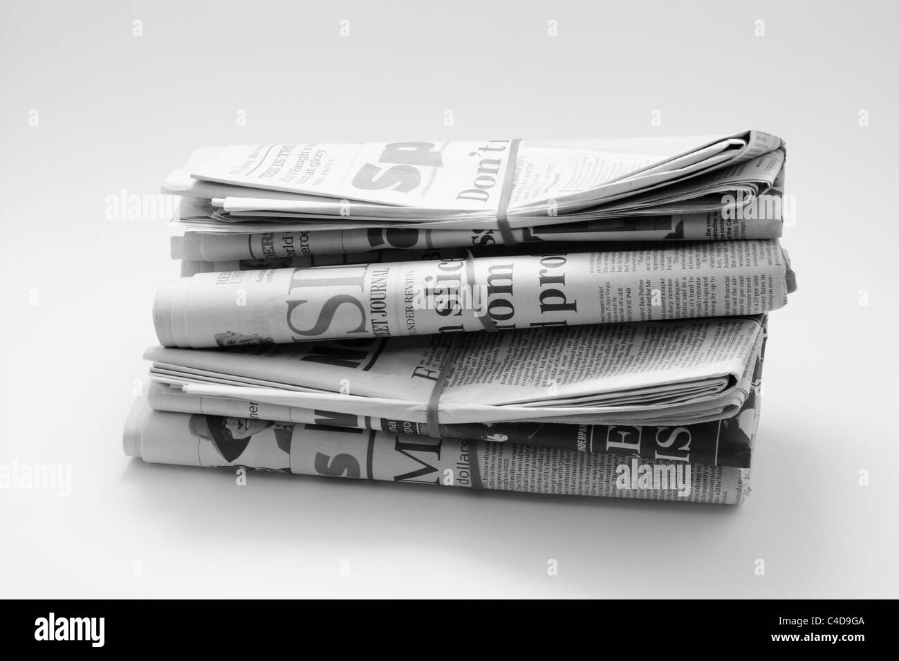Bundles of Newspapers Stock Photo - Alamy