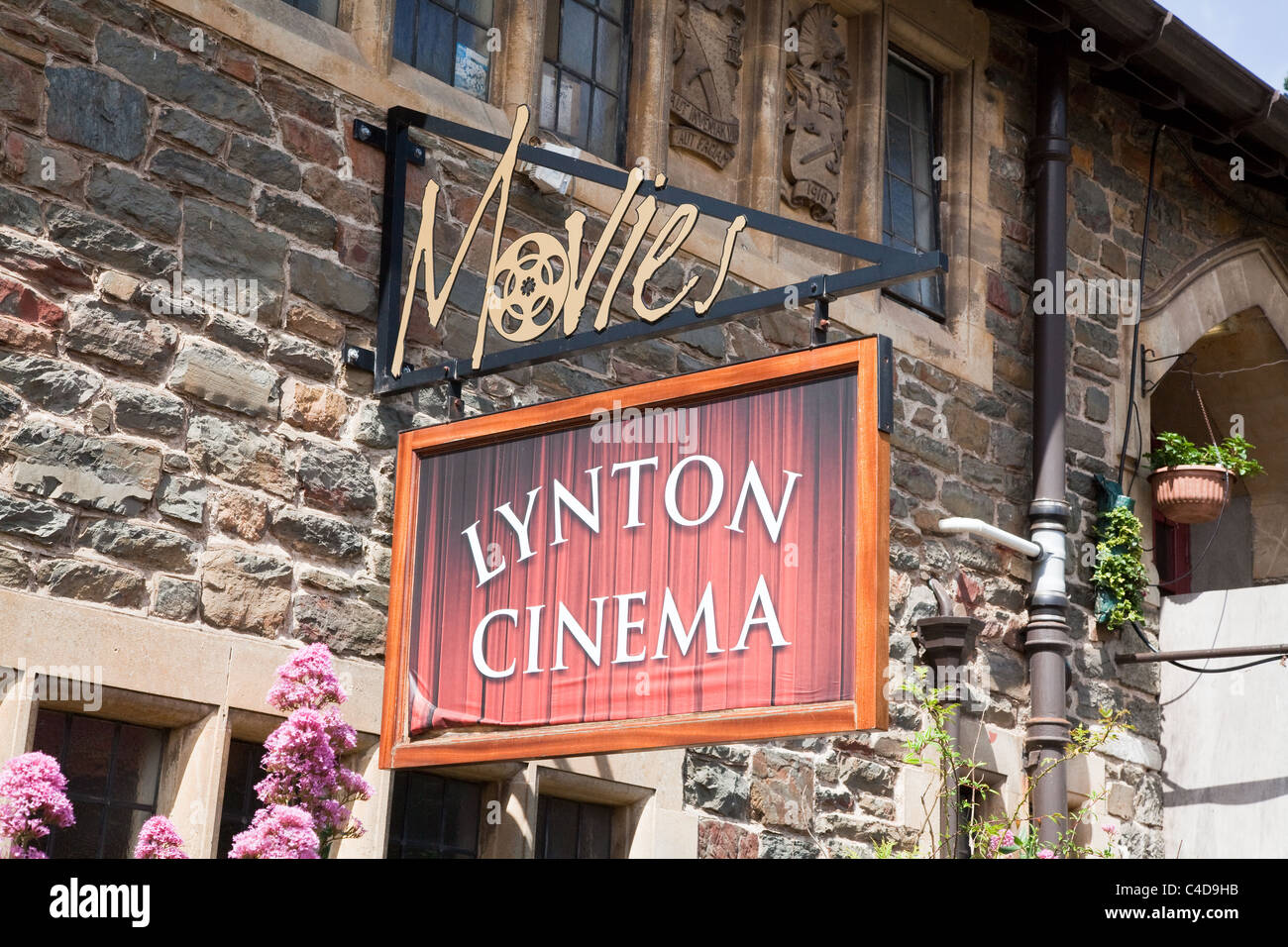 Lynton cinema sign in Devon Stock Photo - Alamy