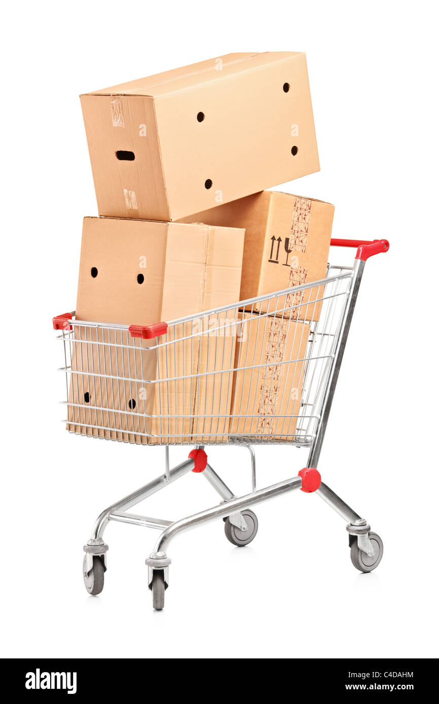 Shopping cart stack cardboard boxes Cut Out Stock Images & Pictures - Alamy Shopping cart stack cardboard boxes Cut Out Stock Images & Pictures - Alamy