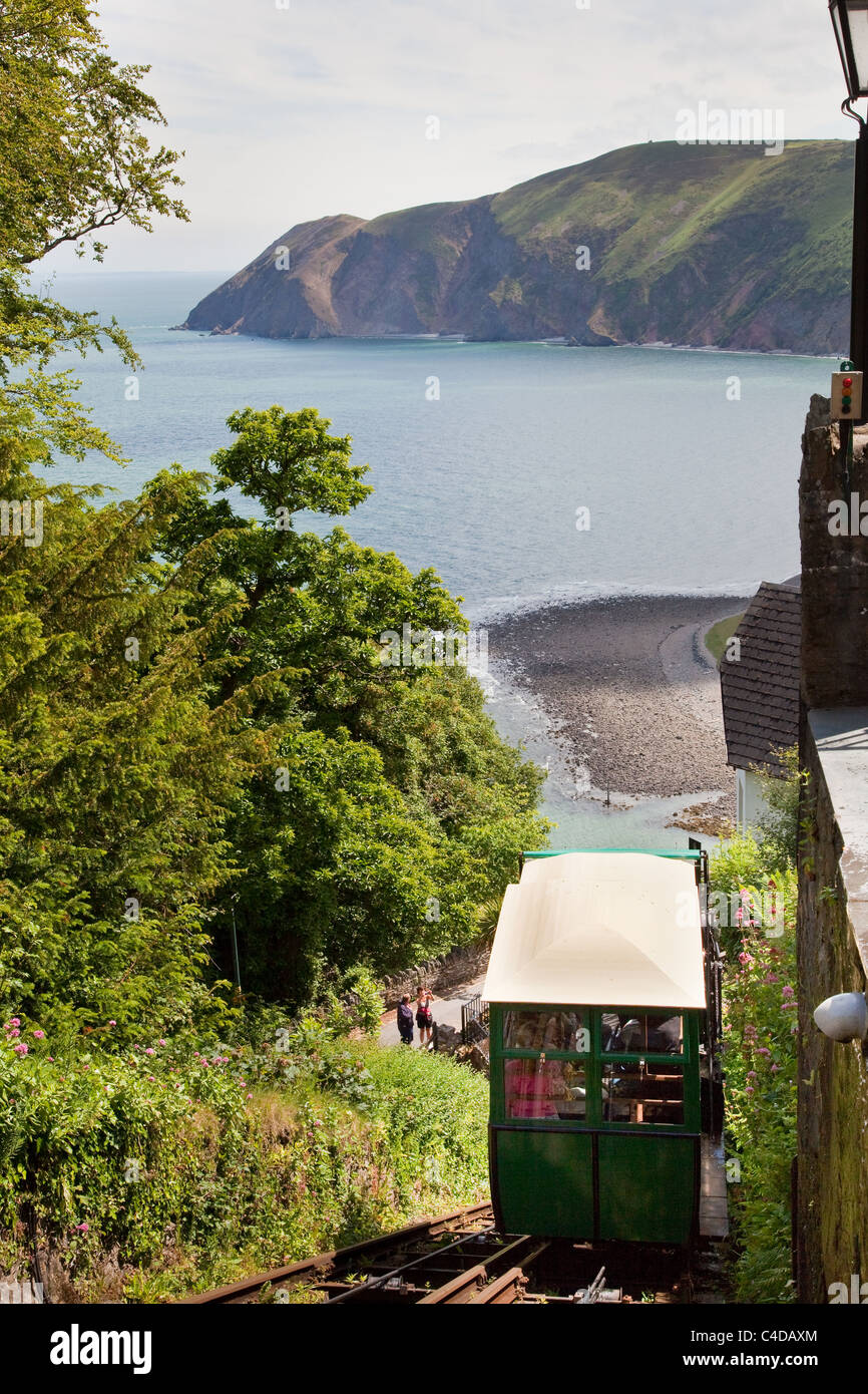 Lynton and Lynmouth cliff railway Devon England Stock Photo - Alamy