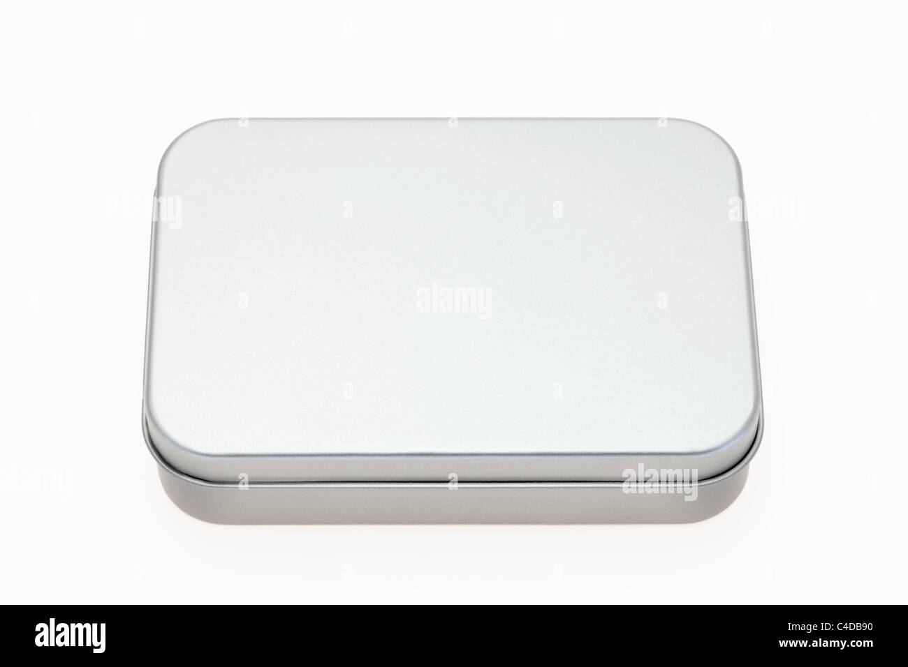 Metal box isolated on white background Stock Photo - Alamy