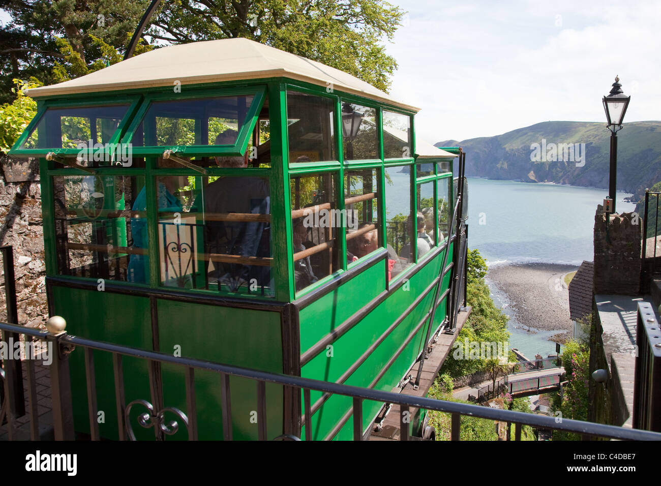 Lynton and Lynmouth cliff railway Devon England Stock Photo - Alamy