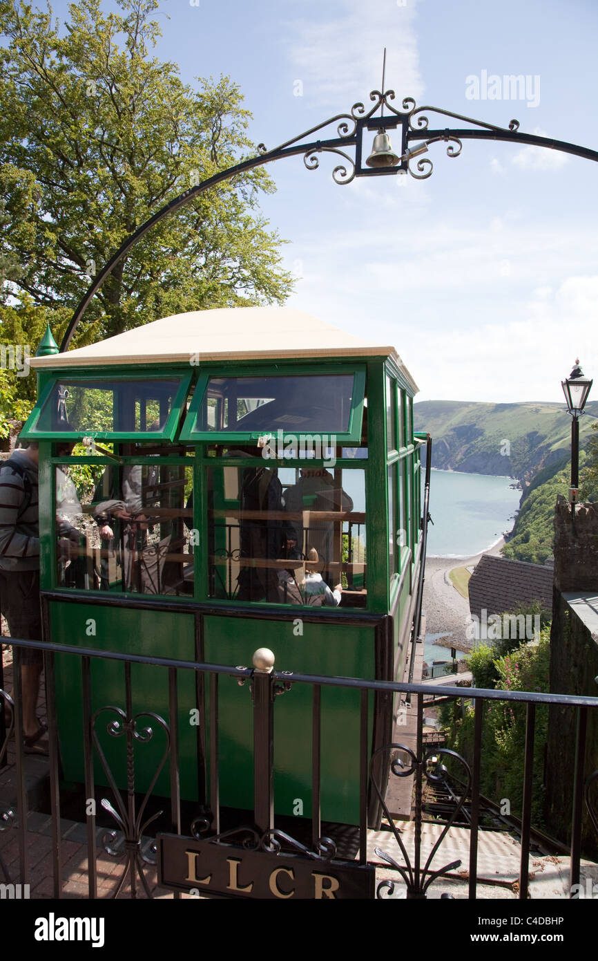 Lynton and Lynmouth cliff railway Devon England Stock Photo - Alamy