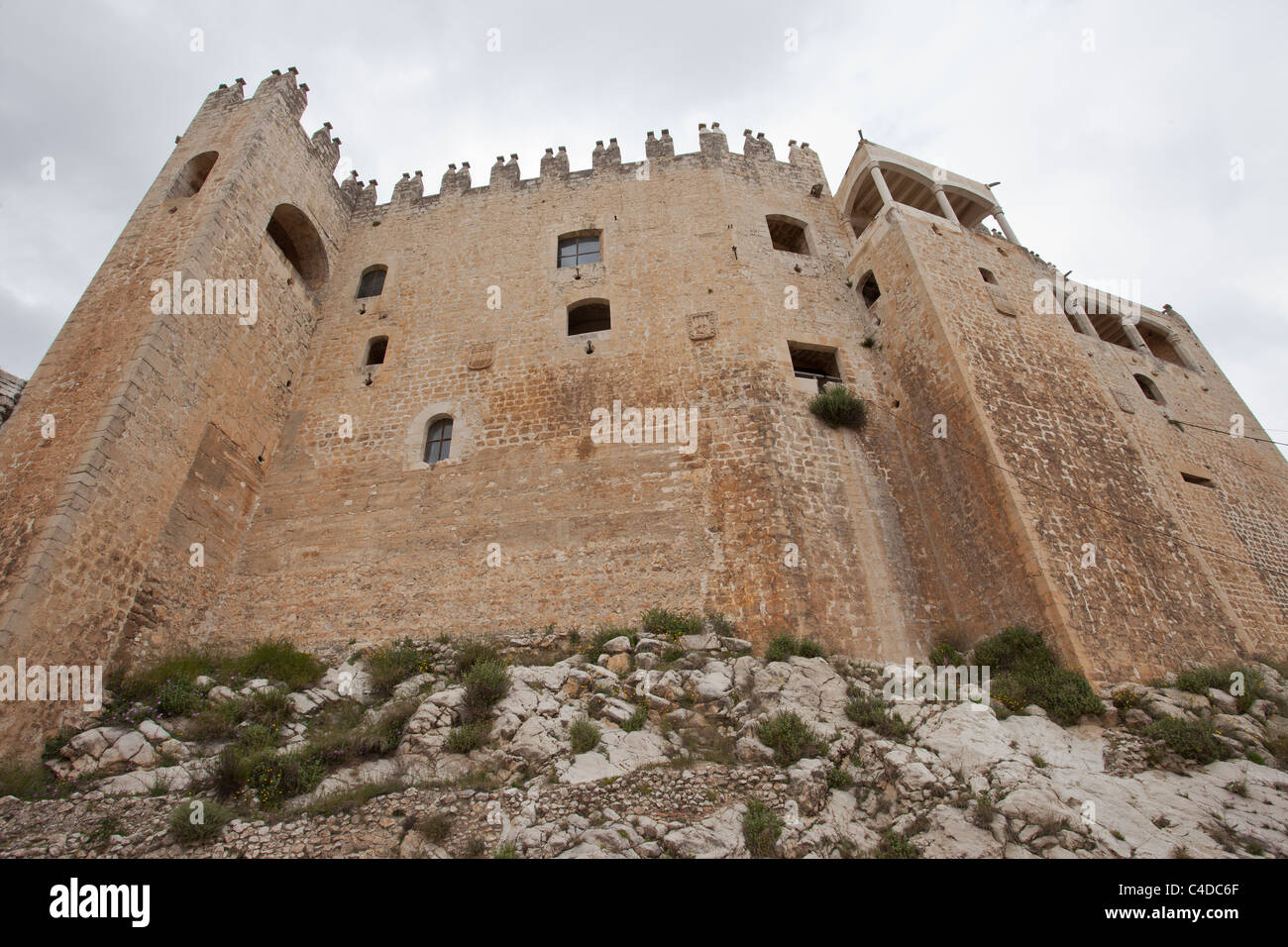 Bellver Castle in Palma Mallorca, with beautiful sky in background ...