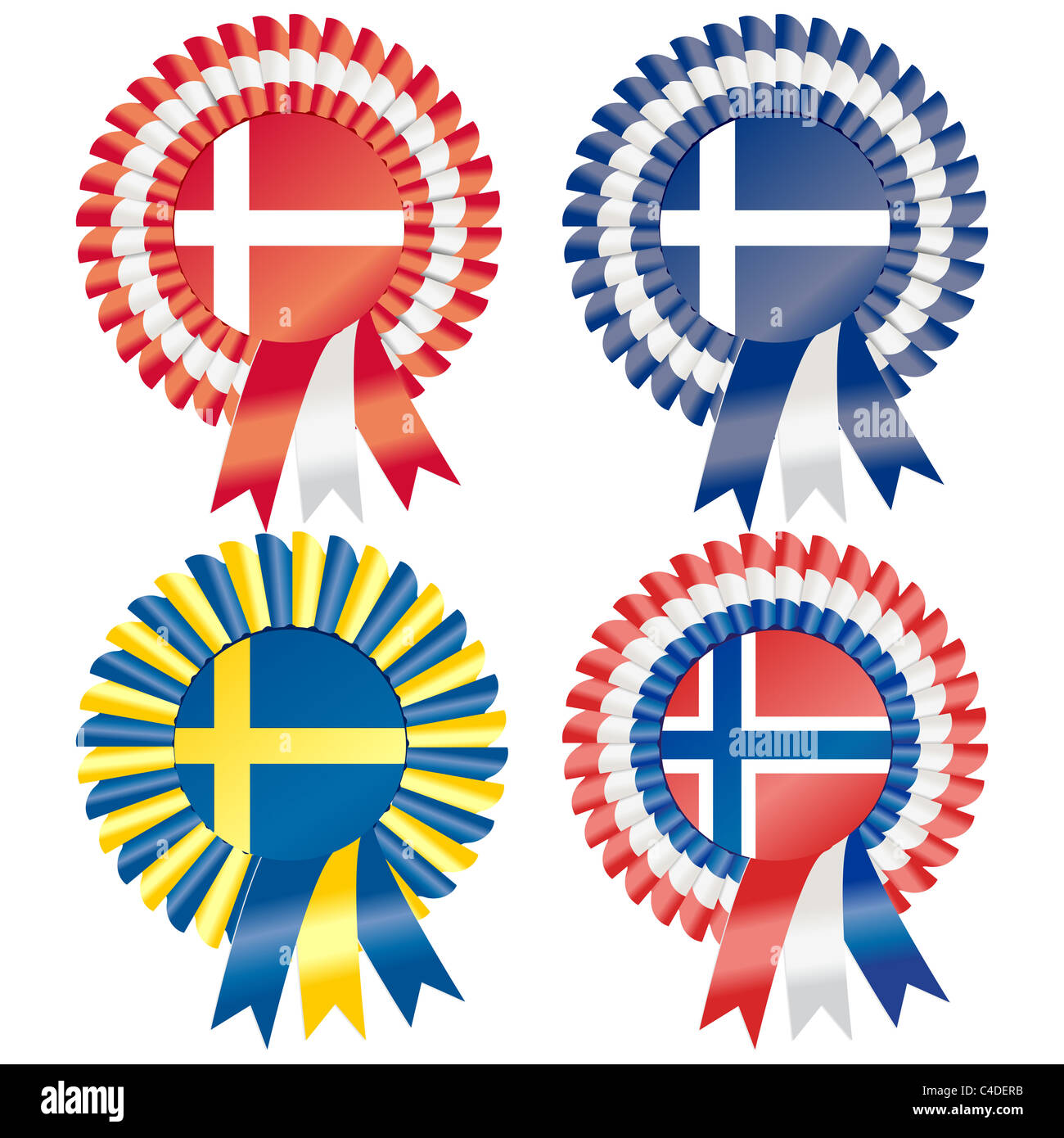 Red white and blue rosettes hi-res stock photography and images - Alamy