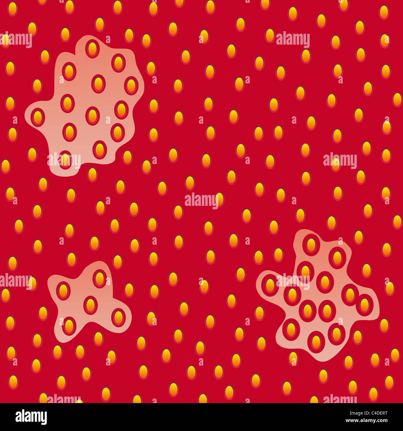 Close up of fresh strawberry texture with seeds and highlights Stock ...