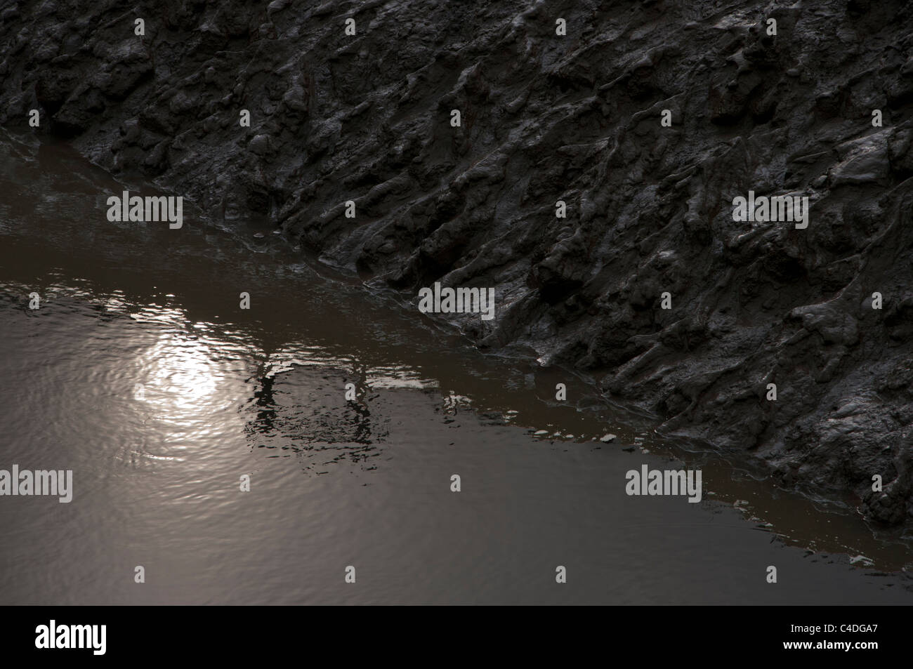 Tidal river mud Stock Photo - Alamy