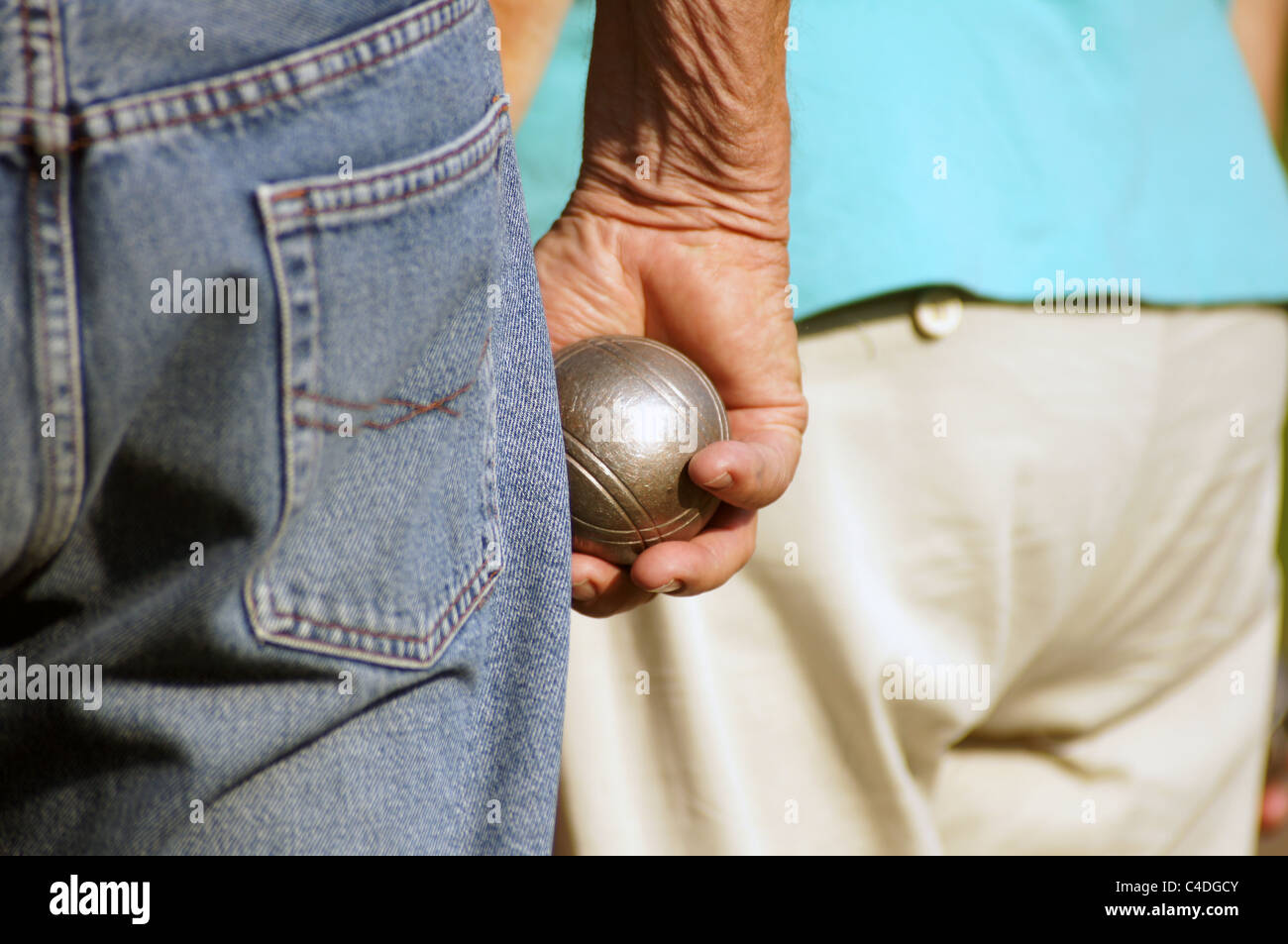people playing boule in sweden Stock Photo - Alamy