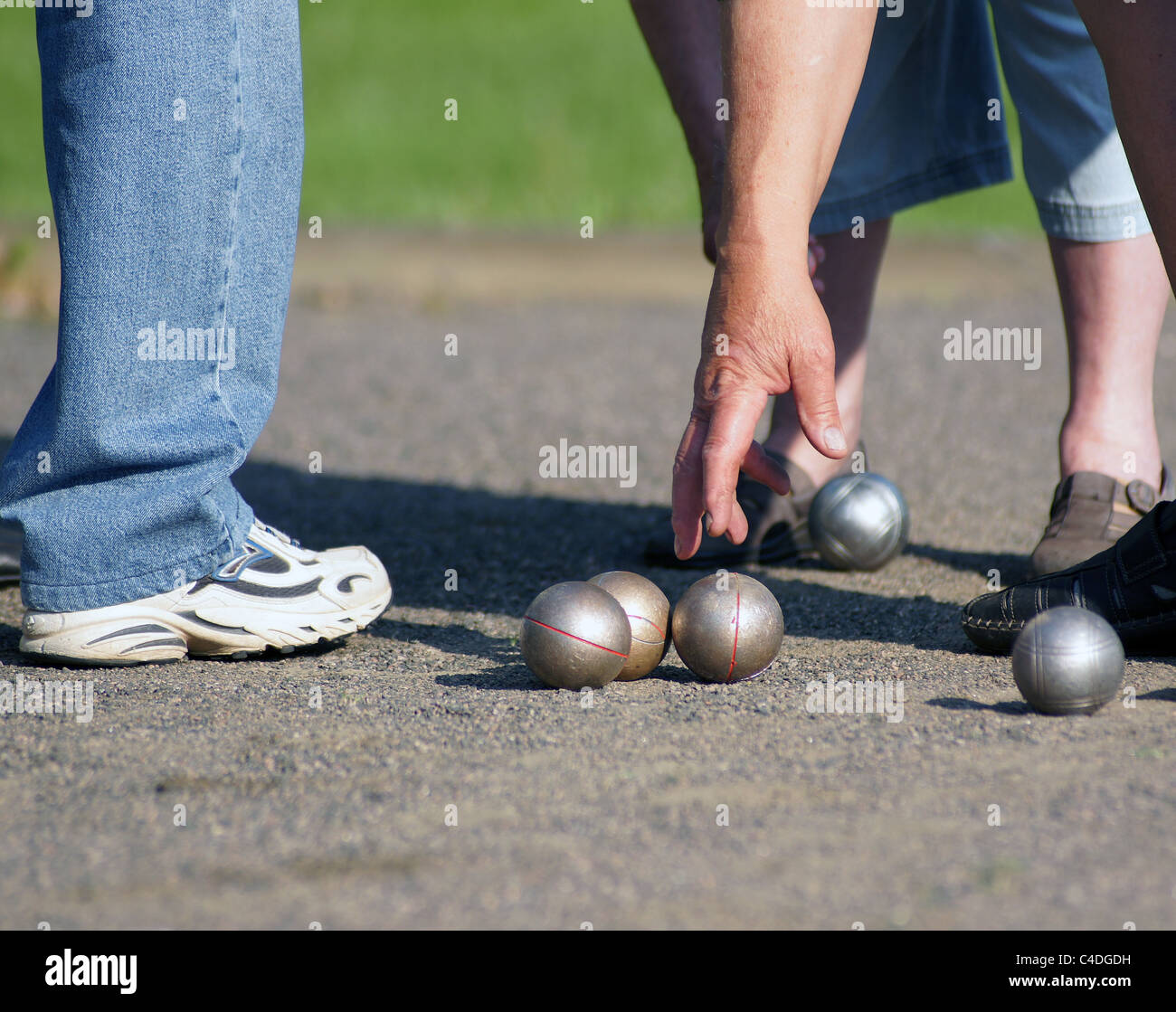 people playing boule in sweden Stock Photo - Alamy
