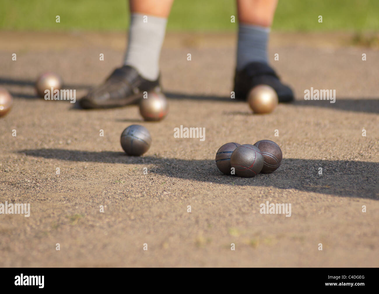 playing boule swedish summer Stock Photo - Alamy