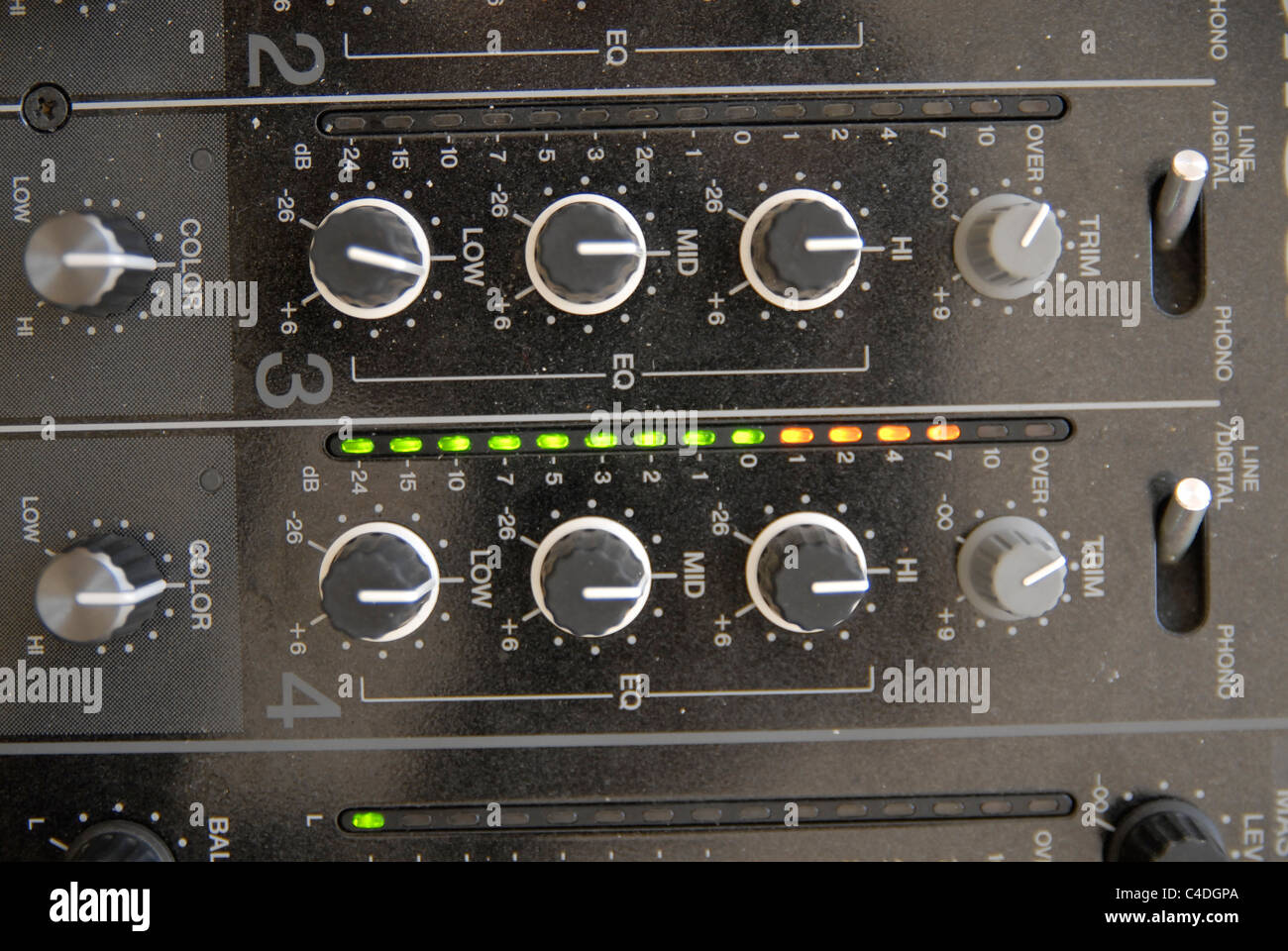 sound mixer close up detail Stock Photo - Alamy