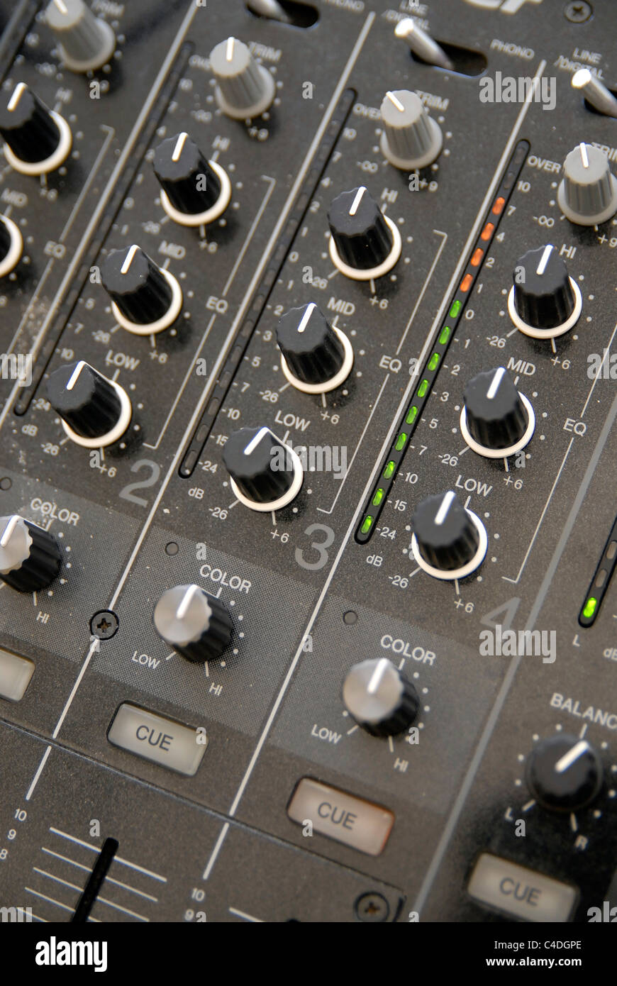 sound mixer close up detail Stock Photo - Alamy