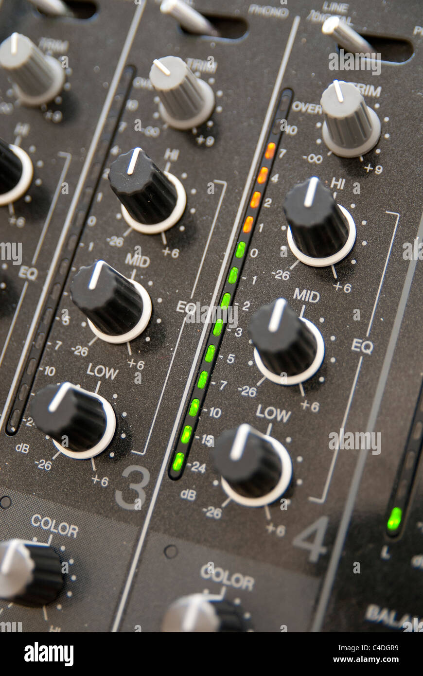 sound mixer close up detail Stock Photo - Alamy