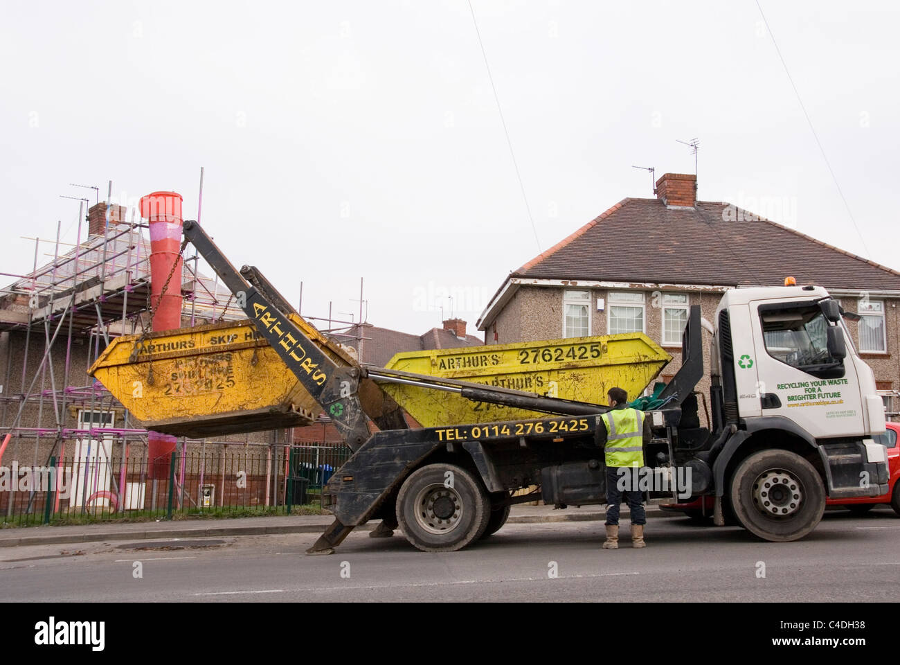 Skip truck hi-res stock photography and images - Alamy