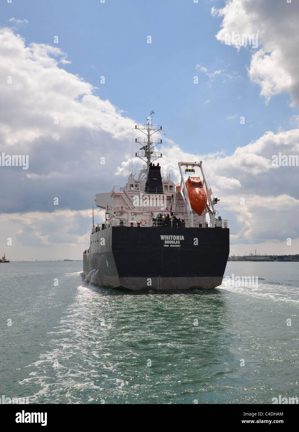 tanker sailing down southampton water Stock Photo - Alamy