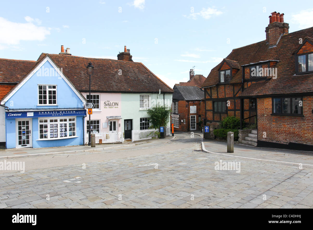 View of Hamble Village England UK Stock Photo - Alamy