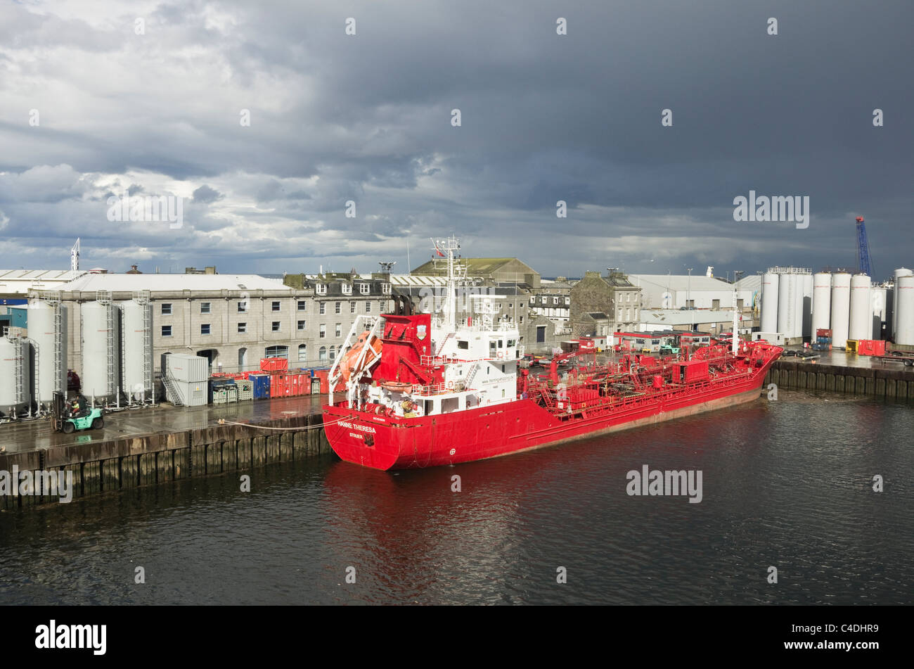 North sea offshore oil rig support ship Danish tanker Hanne Theresa IMO ...