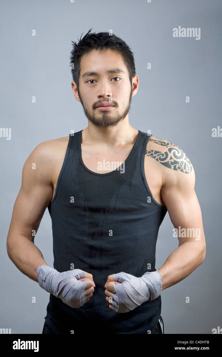 Boxer winner pose hi-res stock photography and images - Alamy