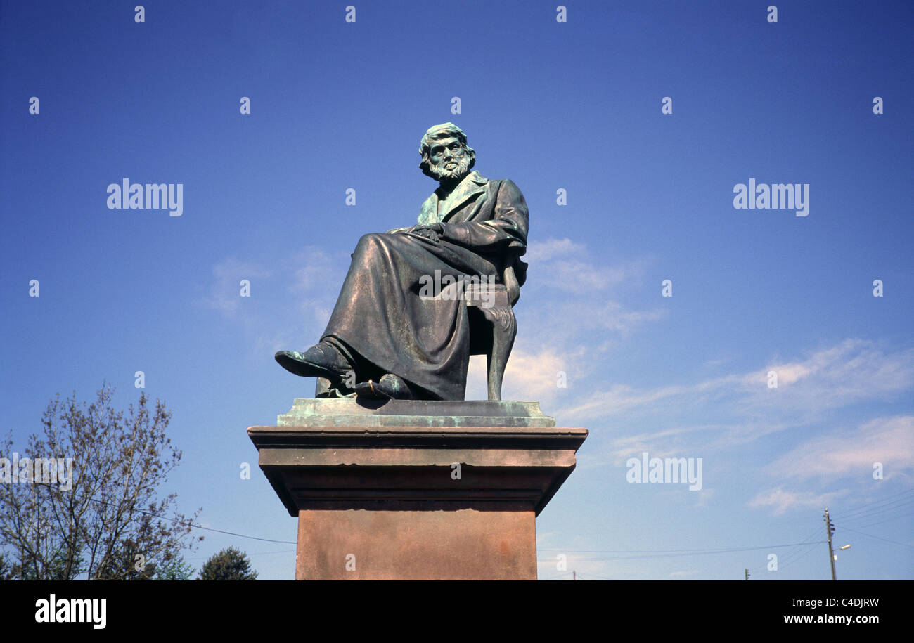 Statue of Sir Thomas Carlyle (1795-1881) at Ecclefechan Village ...