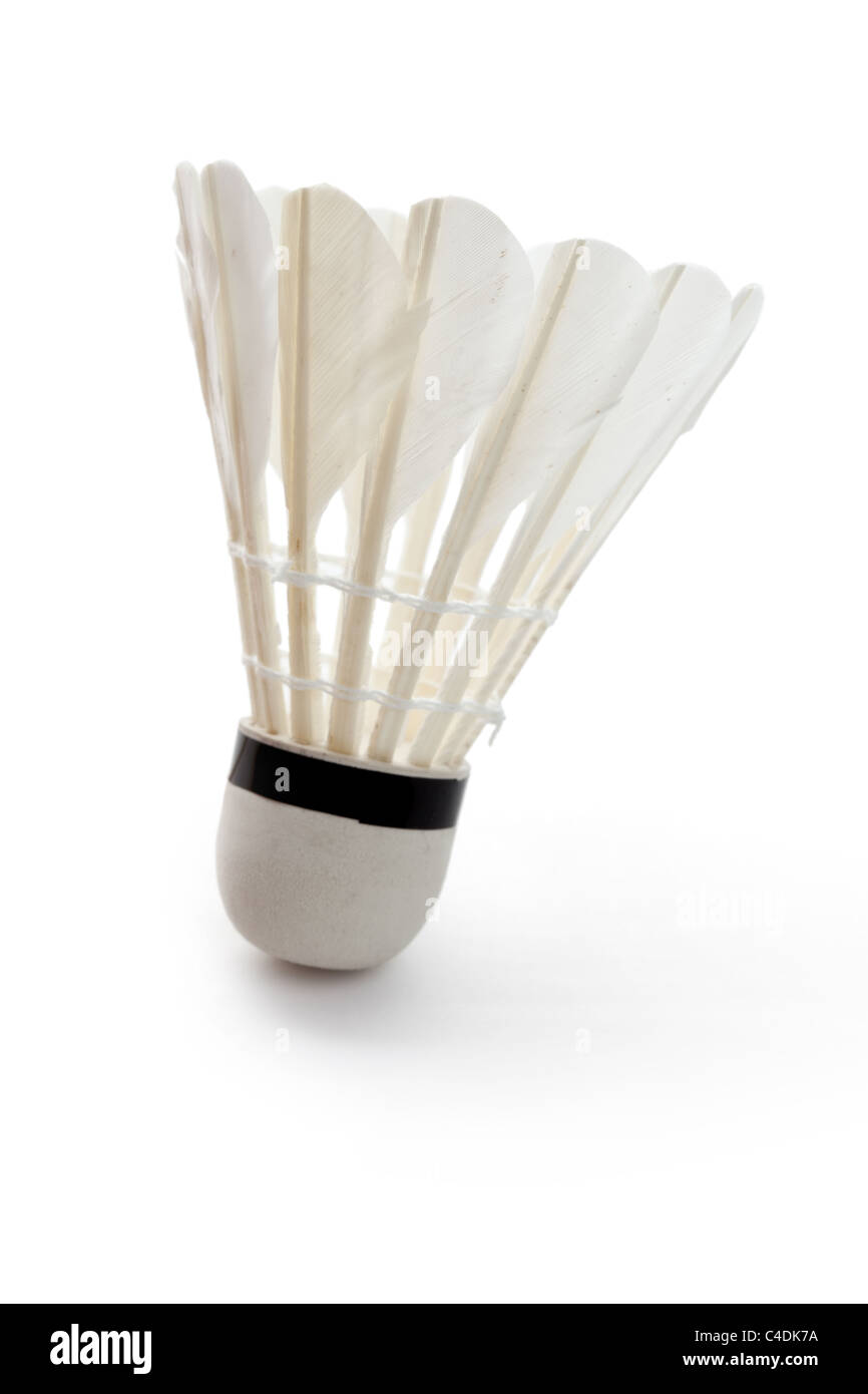 Badminton with white background Stock Photo - Alamy