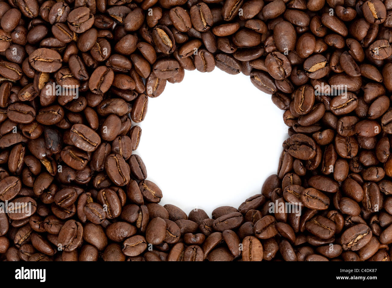 Round frame coffee beans hi-res stock photography and images - Alamy