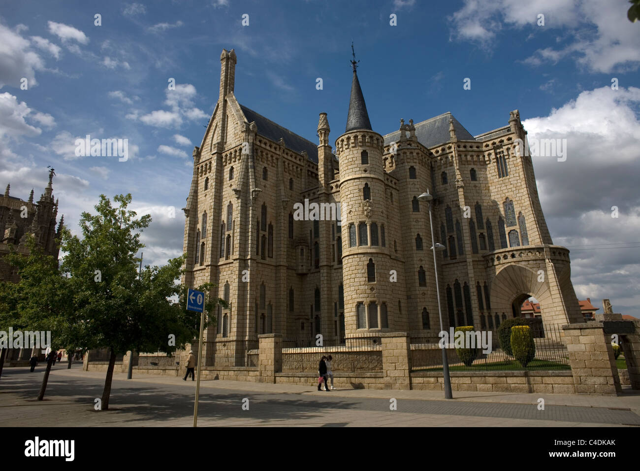 The Episcopal Palace constructed by the Spanish architect Gaudi in ...