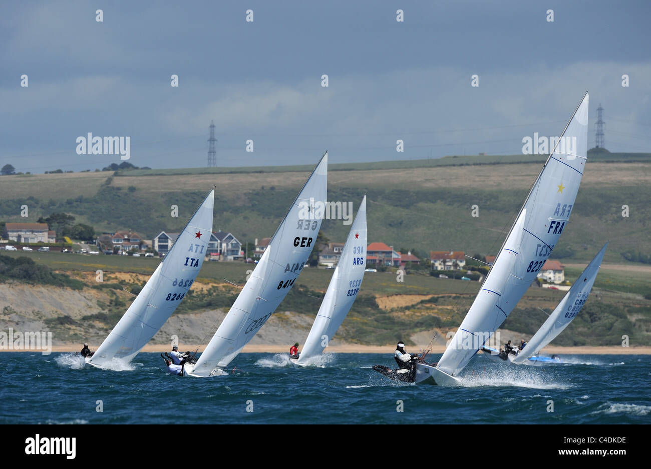 London 2012 Olympic Games Sailing Venue, Star class yachts in action ...